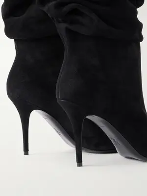 Amina Muaddi Anok 90 Suede Boots