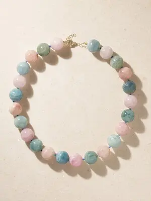 Jia Jia Oracle 14-karat Gold Morganite Beaded Necklace - Multi