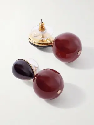 JENNIFER BEHR Allison Gold-tone Carnelian Earrings
