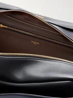 Balenciaga Le 7 Leather Bowling Shoulder Bag