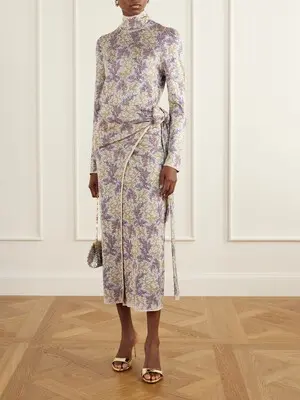 Rabanne Wrap Jacquard Midi Skirt