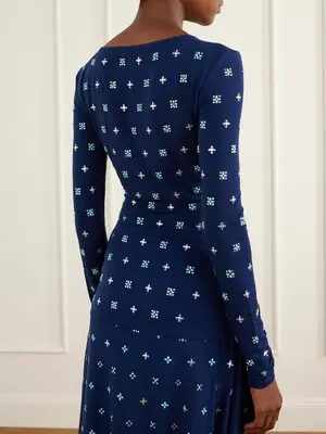 Rabanne Cut-out Embellished Stretch-jersey Top
