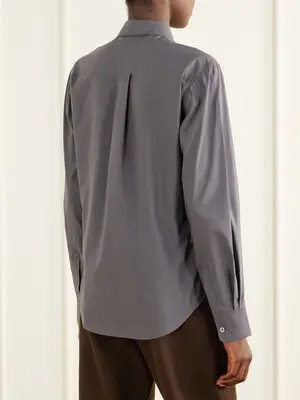 LEMAIRE Cotton And Silk-blend Poplin Shirt