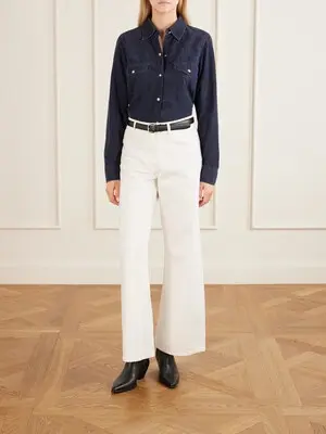 NILI LOTAN Travis Cotton-corduroy Shirt - Blue