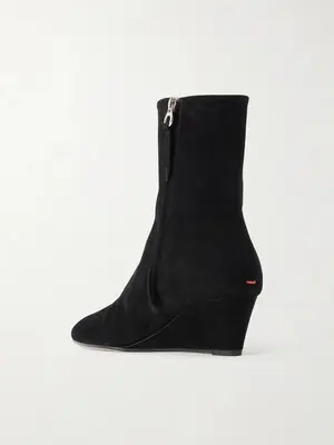 AeydĒ Mia Cap 55 Suede Ankle Boots - Black