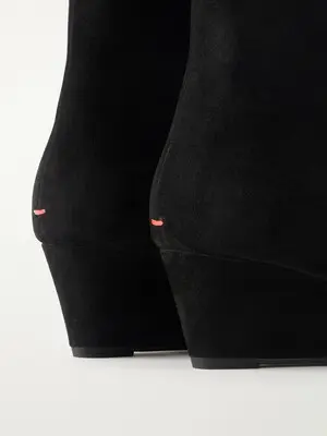 AeydĒ Mia Cap 55 Suede Ankle Boots - Black
