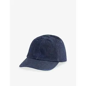 Stone Island Brand-embroidered Denim Cap - Blue Rinse