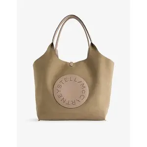 Stella McCartney Perforated-logo Vegan-suede Tote Bag