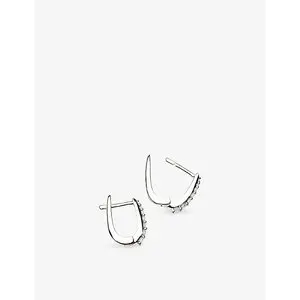 MISSOMA Pavé Claw Sterling-plated Brass Huggies
