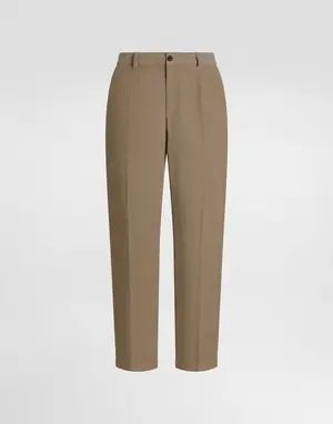 Dolce & Gabbana Garment-dyed Velvet Trousers - Beige
