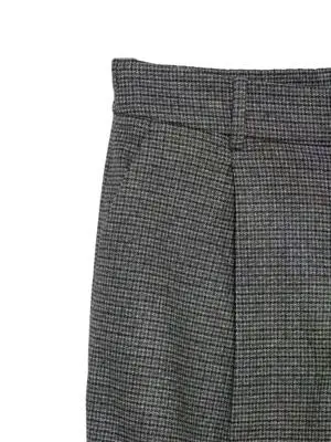 PT TORINO Houndstooth-pattern Pleated Tailored Trousers