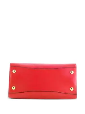 Prada Bibliotheque Saffiano And City Calf Tote Bag - Red