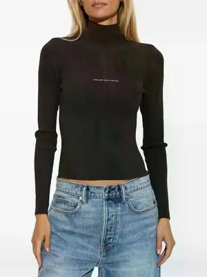 Alexander Wang Logo-print Ribbed Sweater