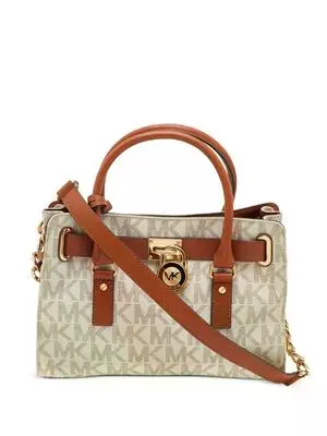 Michael Kors Hamilton Belted Tote Bag - White