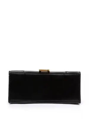 Balenciaga Small Shiny Box Calfskin Hourglass Top Handle Bag Satchel - Black