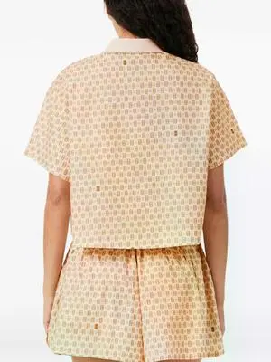 Lacoste Oversized Tennis Print Polo Top