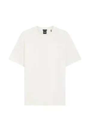 BOSS Textured Regular-fit T-shirt - Neutrals