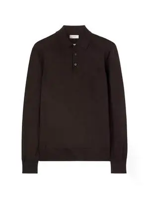 Agnona Long-sleeve Polo Shirt - Brown