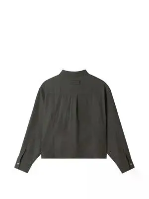 Izzue Ruched Drawstring Shirt - Grey