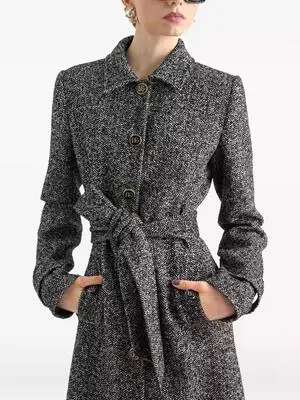 Dolce & Gabbana Single-breasted Wool-blend Chevron Coat