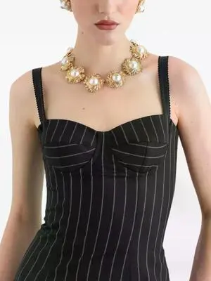 Dolce & Gabbana Pinstripe Wool Dress
