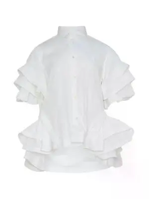 Noir Kei Ninomiya Ruffled Flared Shirt
