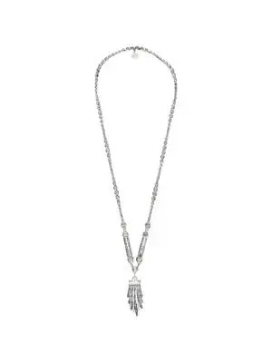 N°21 Crystal-embellished Tassel Necklace - Silver