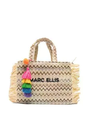 MARC ELLIS Buby Fringed-trim Tote Bag - Neutrals