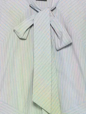 MAISON JEJIA Striped Pussy-bow Blouse