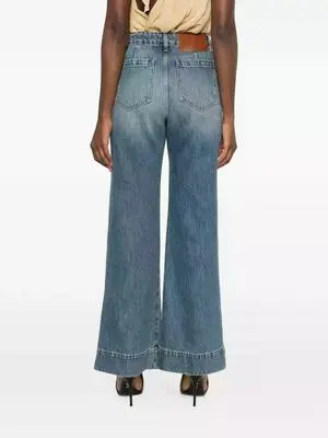 Victoria Beckham Patch-pocket Wide-leg Jeans