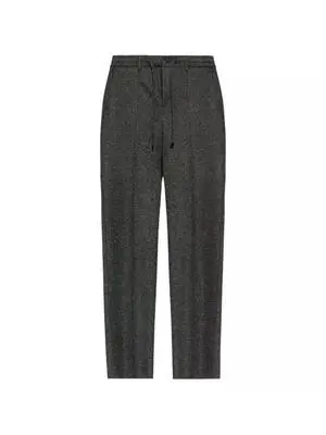 Etro Drawstring-waist Pressed-crease Trousers - Grey
