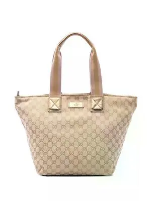 Gucci Gg Canvas Web Tote Bag - Neutrals