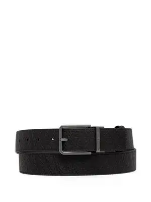 Armani Exchange Reversible Logo-embossed Belt - Black