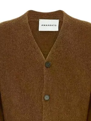 AMARANTO Button-up Wool Cardigan - Brown