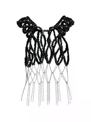 Noir Kei Ninomiya Crochet-knit Chain-fringe Harness