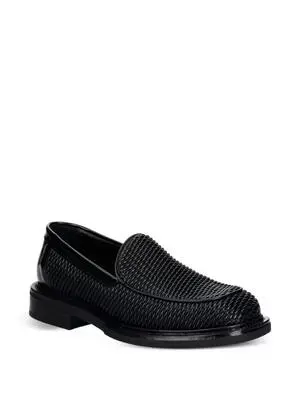 Filling Pieces Woven Leather Loafers