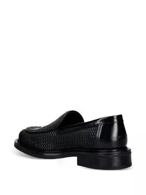 Filling Pieces Woven Leather Loafers