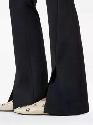 Closed Split-hem Flared Trousers