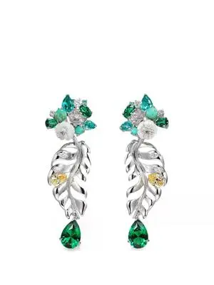 ANABELA CHAN Palm Multi-stones Earrings