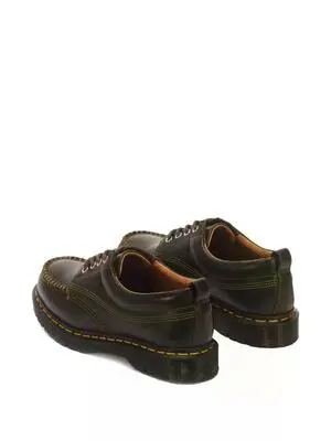 Dr. Martens Lowell Whipstitch-detail Moc Toe Shoes - Brown