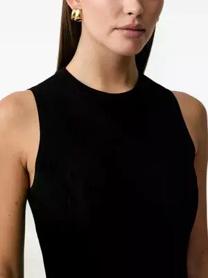 Armani Exchange Ribbed-knit Sleeveless Mini Dress