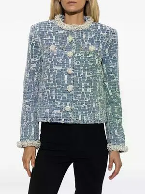 SELF-PORTRAIT Textured Denim Jacket