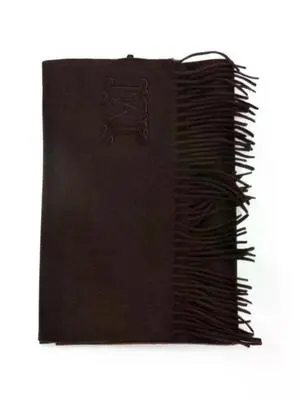 Max Mara Monogram Fringed Scarf - Brown