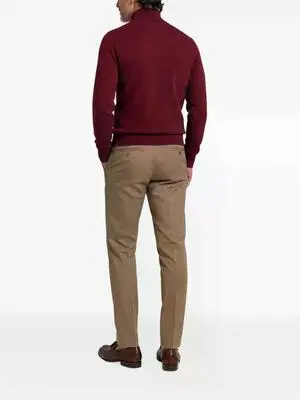 FRANZESE COLLECTION Ribbed-knit Turtleneck Sweater - Red