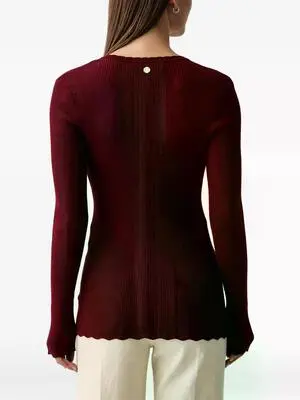 SILVIAN HEACH Ribbed Scalloped-edge Sweater