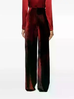 Alberta Ferretti Velvet Straight-leg Trousers