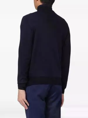 XC Zip-up Merino-wool Cardigan - Blue