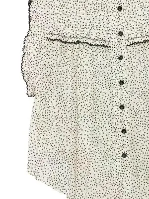 MARANT ETOILE Polka-dot Ruffled Blouse