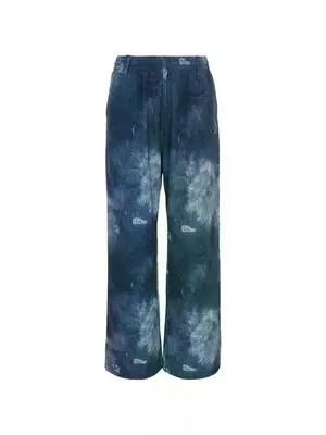 We11Done Faded-effect Distressed Trousers