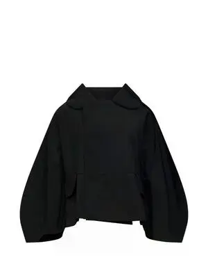 Comme Des Garçons Cropped Balloon-sleeve Wool Jacket